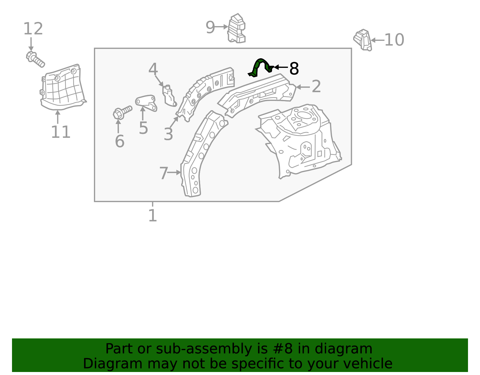 2019-2024 Toyota Rear Extension 53813-0R050 | Toyota Parts Center