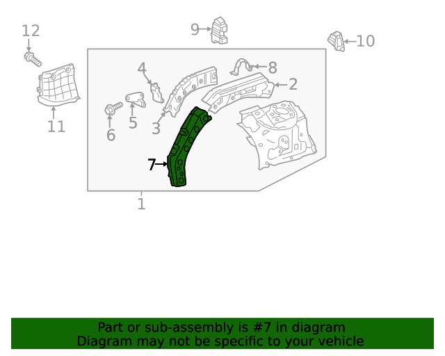 53707-0R030 - Apron Reinforced 2019-2021 Toyota | Longo Toyota Parts