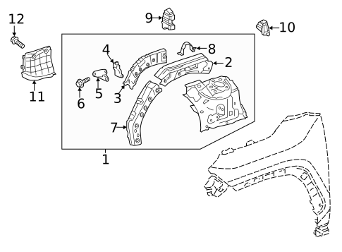 Structural Components & Rails for 2021 Toyota RAV4 | Toyota Parts Center