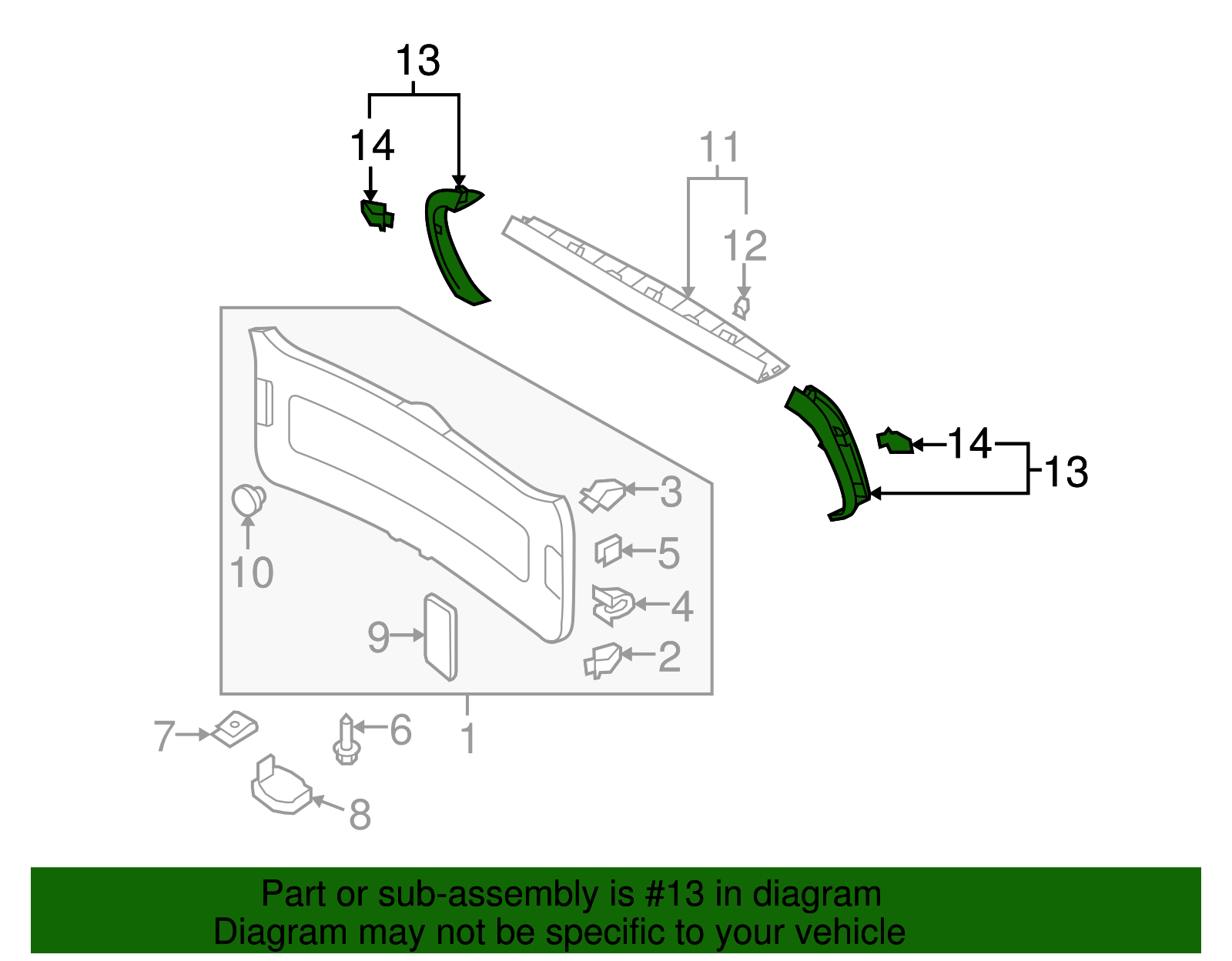 2009-2018 Volkswagen Side Trim 5N0-867-703-B-82V | VW Direct Parts