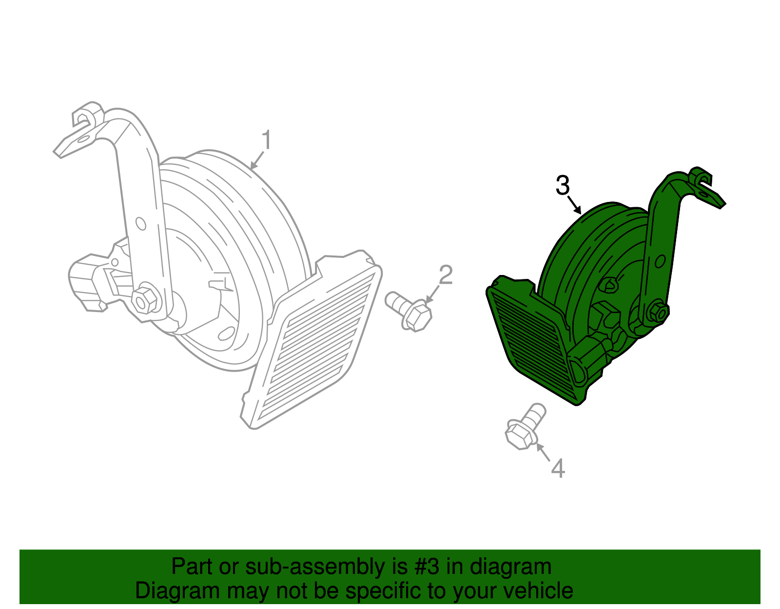 2021-2024 GM High-Note Horn 84808700 | TascaParts.com