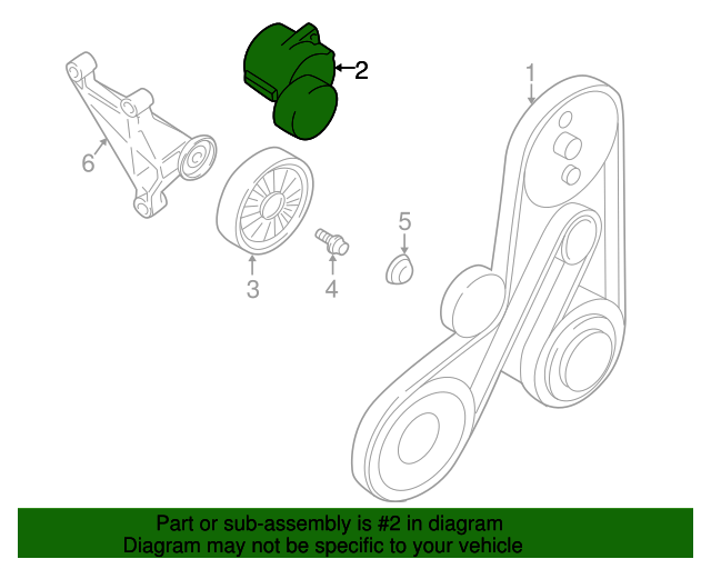 1999-2009 Volvo Accessory Drive Belt Tensioner Assembly 31251250 ...
