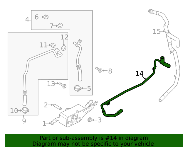 2019-2023 Ford Edge Inlet Pipe K2GZ-7890-B | QuirkParts