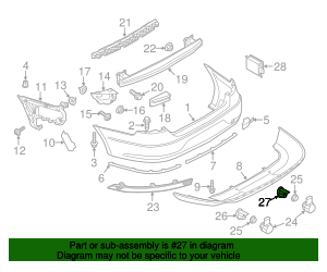 2013-2016 Volkswagen CC Reverse Sensor Bracket 3C8-919-492 | VW Direct ...
