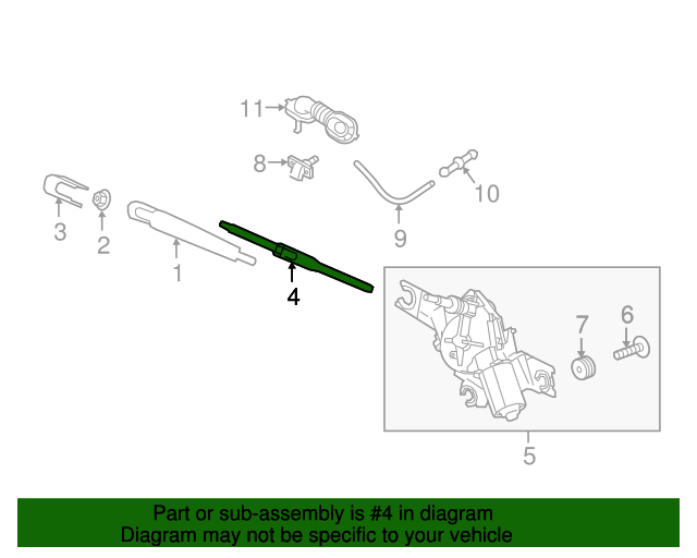 98850-A4000 - Wiper Blade 2017-2022 Kia Sportage | Kia.Parts Store