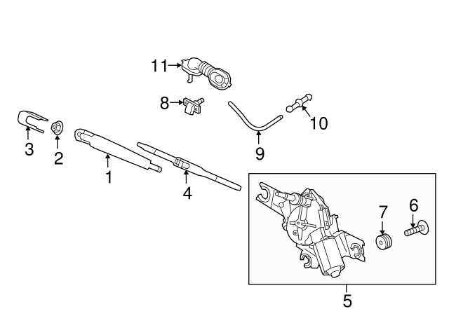 98850-A4000 - Wiper Blade 2017-2022 Kia Sportage | Kia.Parts Store