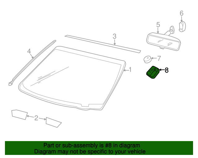 2011-2023 Ford Rain Sensor Cover BL3Z-17D550-A | Blue Springs Ford Parts