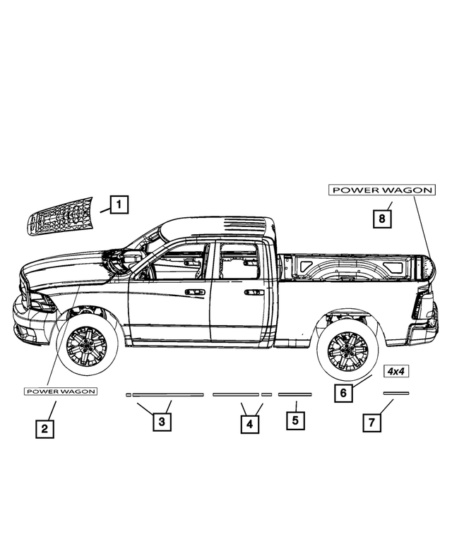 2010-2015 Mopar Box Side Decal, Right 5182404AA | Mopar Estores