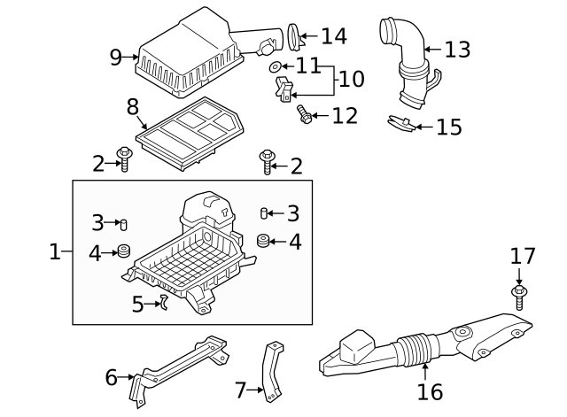 2018-2022 Mitsubishi Outlander PHEV Air Filter 16546W010P | Mitsubishi ...