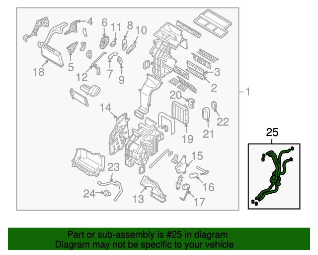 97311-3J100 - HVAC Heater Hose Assembly 2007-2012 Hyundai Veracruz ...