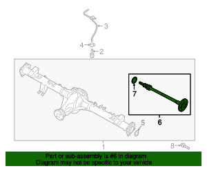 38163-EZ16A - Axle Shaft 2017-2024 Nissan TITAN | Nissan Parts ...
