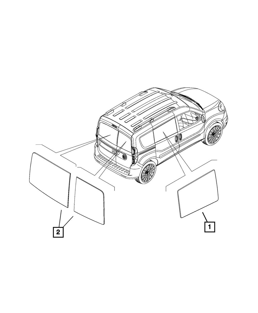 5LG66TZZAC - Sliding Door Window Plug Panel, Right 2015-2022 Ram ...