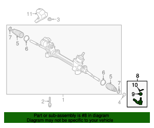 45470-09180 - Outer Tie Rod - 2018-2024 Toyota | OEM Genuine Toyota Parts