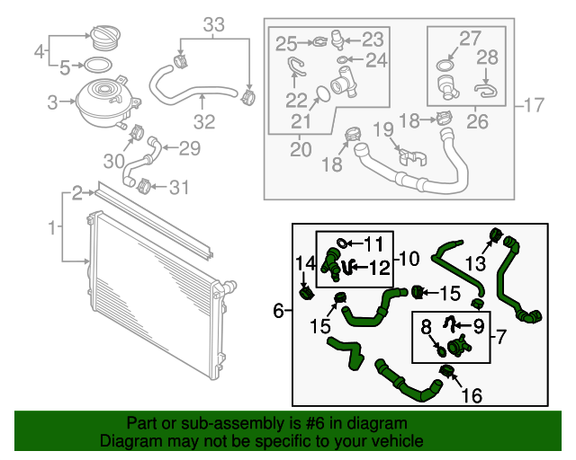 5Q0-122-101-DT - Radiator Coolant Hose 2015-2017 Audi | AutoNation Parts