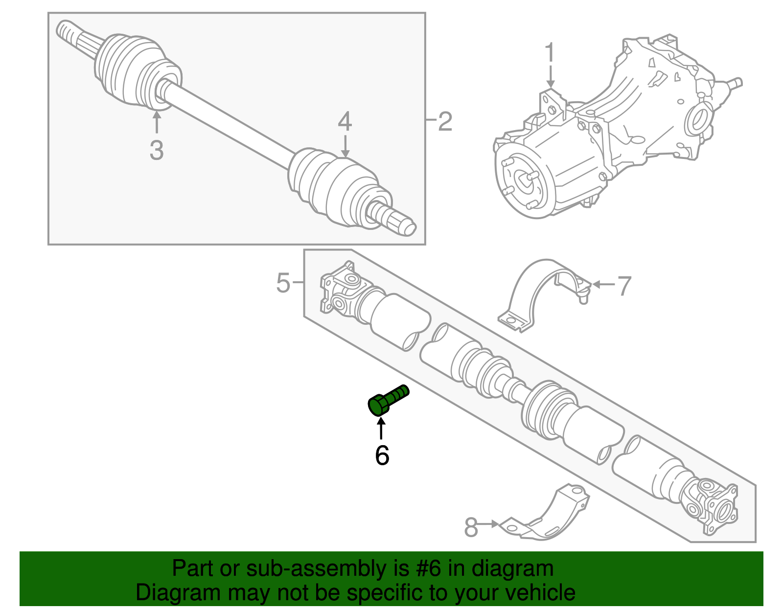 37120-JD00B - Drive Shaft Bolt 2015-2024 Nissan | Nissan Parts ...