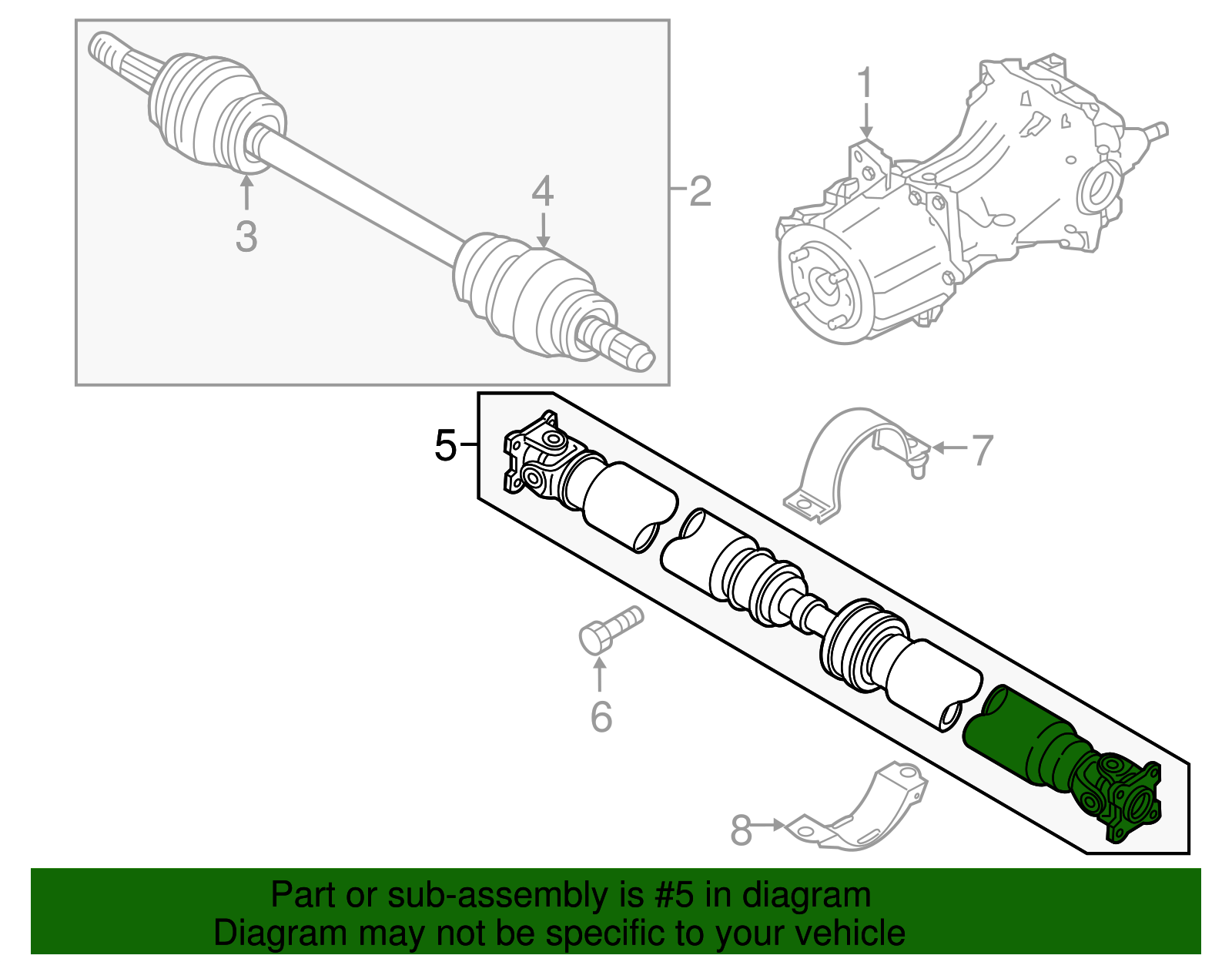 2015-2024 Nissan Murano Drive Shaft 37000-5AA1B | OEM Parts Online