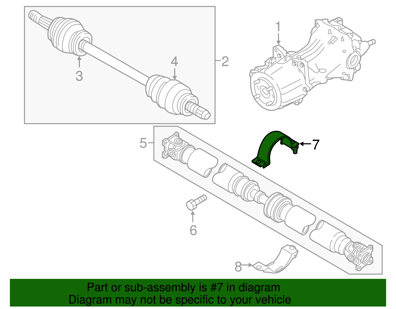 2015-2025 Nissan Drive Shaft Assembly Upper Bracket 37511-70T00 | OEM ...