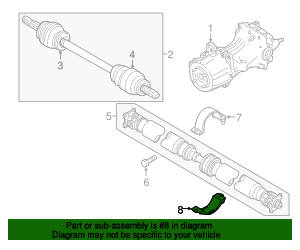 37512-4P011 - Drive Shaft Assembly Lower Bracket 2015-2024 Nissan ...