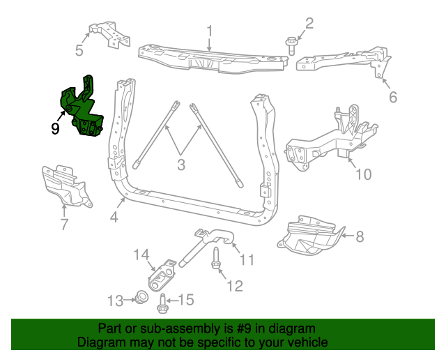 2011-2013 Jeep Grand Cherokee Support Bracket - Passenger Side (RH ...