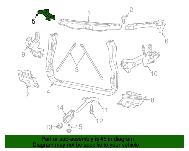 2011-2013 Mopar Support Brace - Passenger Side (RH) 5156116AA ...