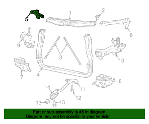 2011-2013 Mopar Support Brace - Passenger Side (RH) 5156116AA ...