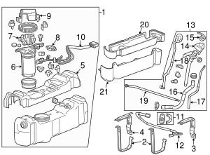 2010-2016 GM Diesel Emissions Fluid Level Sensor 20760381 | TascaParts.com
