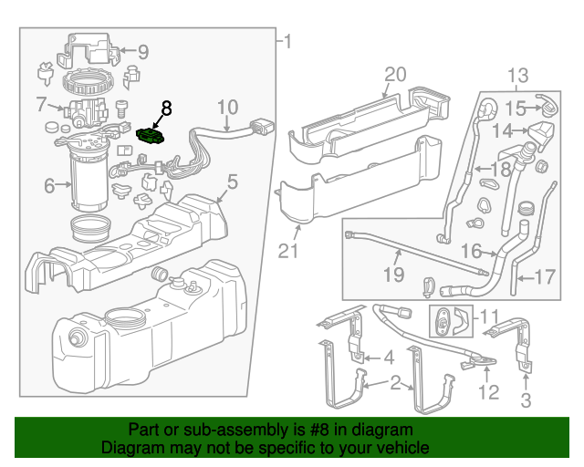 2010-2016 GM Diesel Emissions Fluid Level Sensor 20760381 | OEM Parts ...