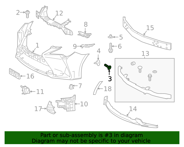 47749-06010 - Bumper Cover Fastener - 2007-2020 Lexus | My L Parts