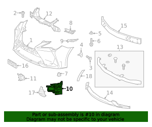 52146-24040 - Bumper Cover Bracket 2019-2024 Lexus | AutoNationParts.com