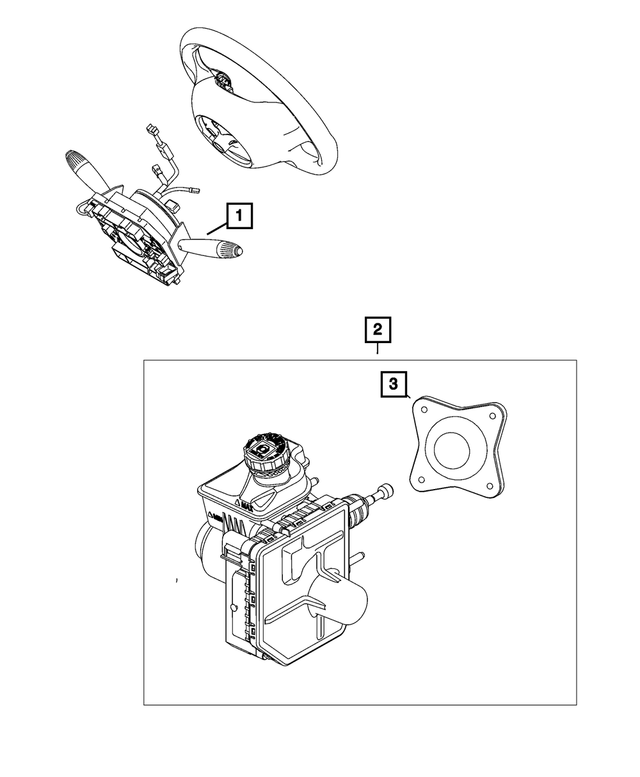 2024 Fiat 500E Steering Column Control Module Clock Spring 7TN97LXHAA ...