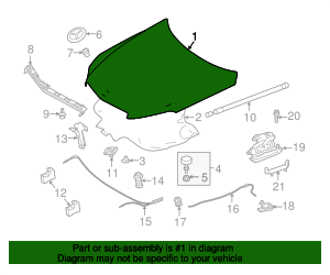2010-2017 Mercedes-Benz Hood Panel 207-880-00-57-64 | MB OEM Parts