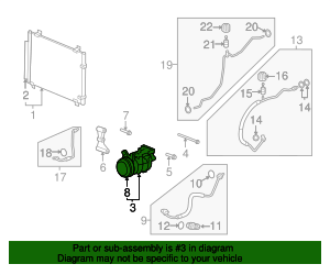 OEM GM Air Conditioning Compressor and Clutch Assembly For 2008-2014 ...
