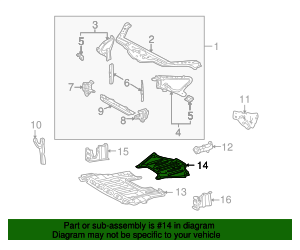 51442-24022 - Under Cover For 2002-2010 Lexus SC430 | Lexus OE Parts