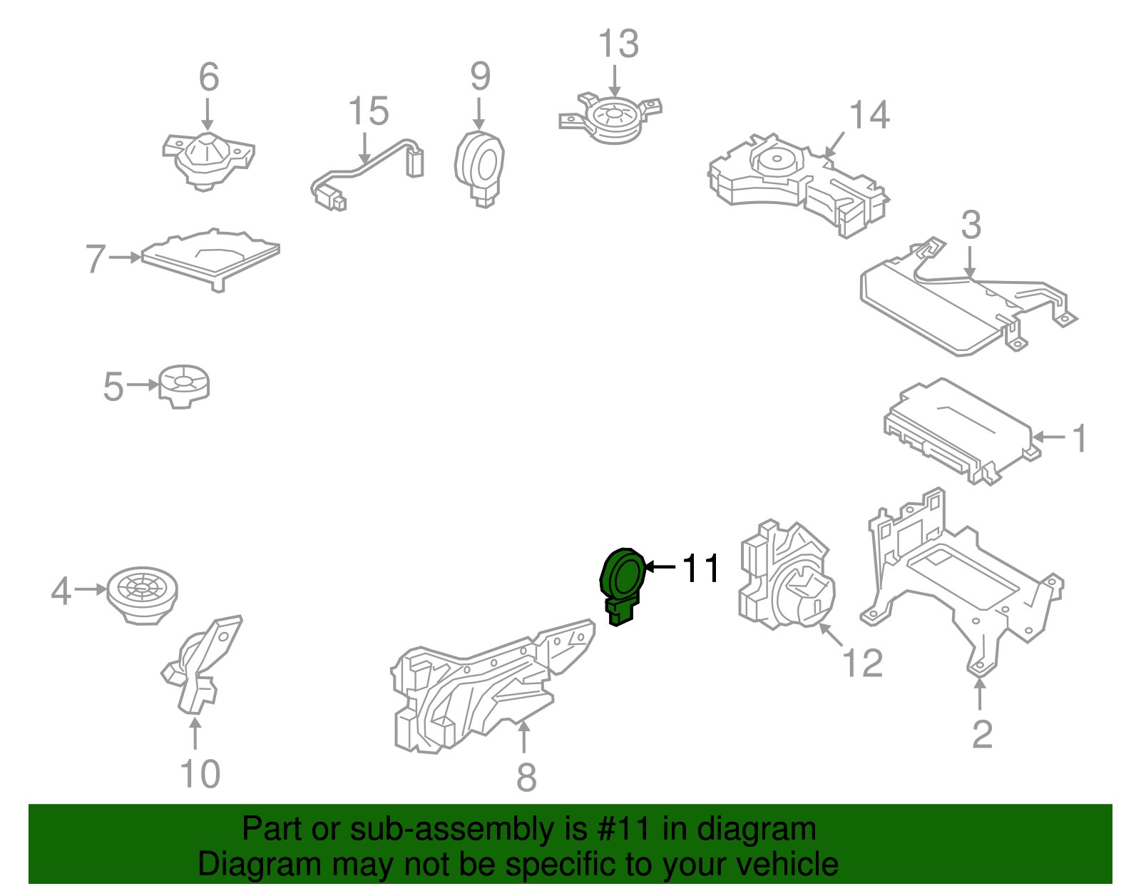 4M0-035-399-K - High-Quality Speaker for 2017-2025 Audi | AutoNation Parts