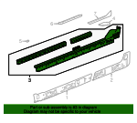 23212271 - Driver Side Body Side Outer Panel Reinforcement 2014-2018 GM ...