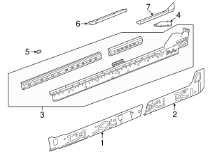23212271 - Driver Side Body Side Outer Panel Reinforcement 2014-2018 GM ...