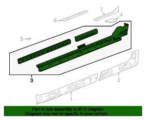 23212271 - Driver Side Body Side Outer Panel Reinforcement 2014-2018 GM ...