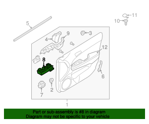 93575-2L110 - Door Window Switch 2009-2012 Hyundai Elantra | AutoNation ...