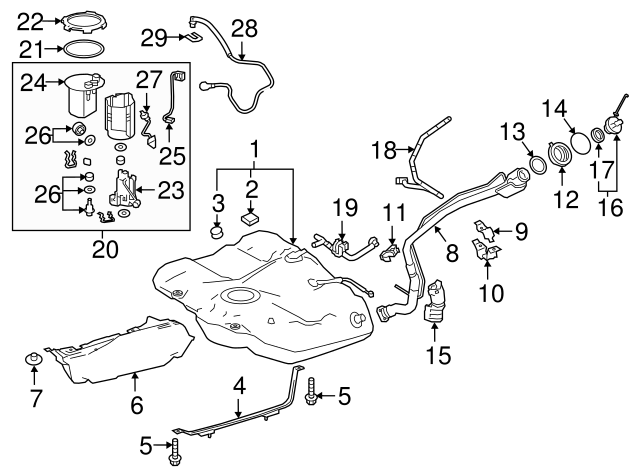 23220-25020 - Fuel Pump 2018-2019 Toyota Camry | AutoNation Parts
