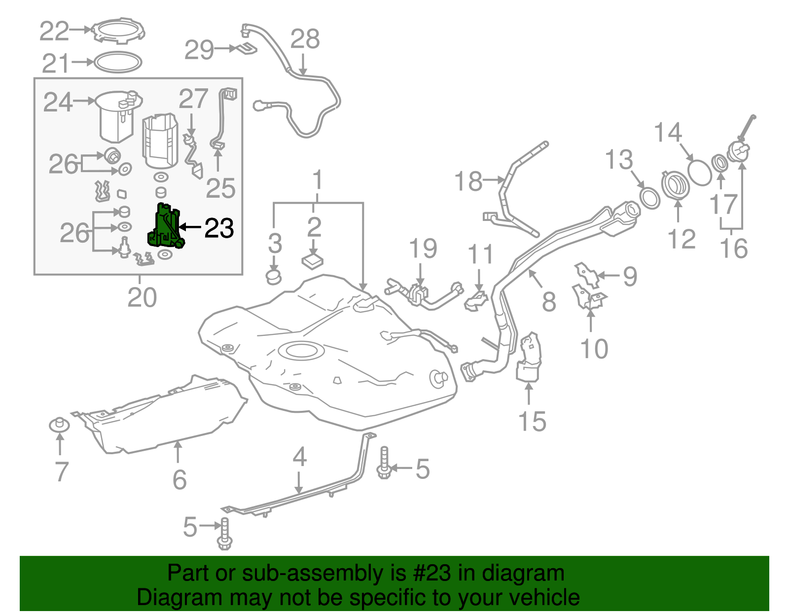 2018-2024 Toyota Camry Fuel Pump 23220-F0020 | American Toyota Parts