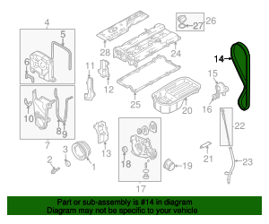 1996-2011 Hyundai Accent Timing Belt 24312-26050 | OEM Parts Online