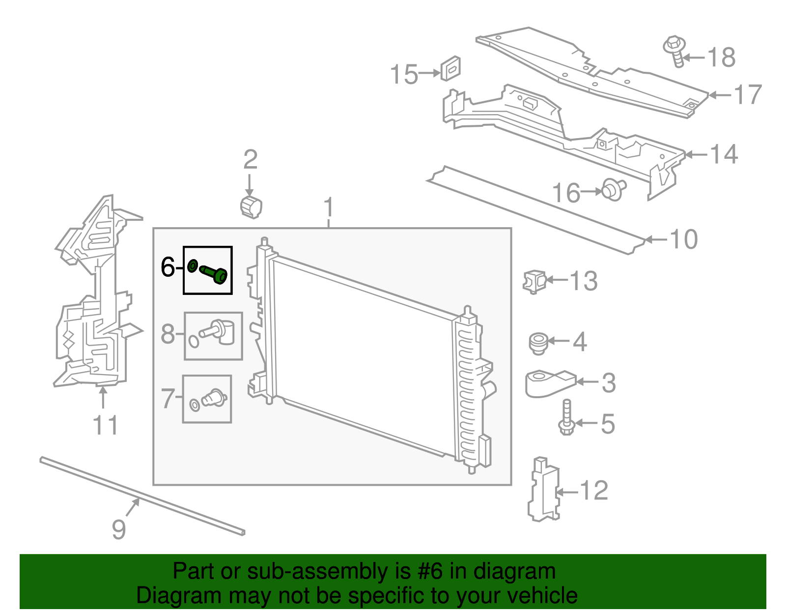 2016-2019 GM Radiator Vent Valve 13378477 GM | GMPartsDirect.com