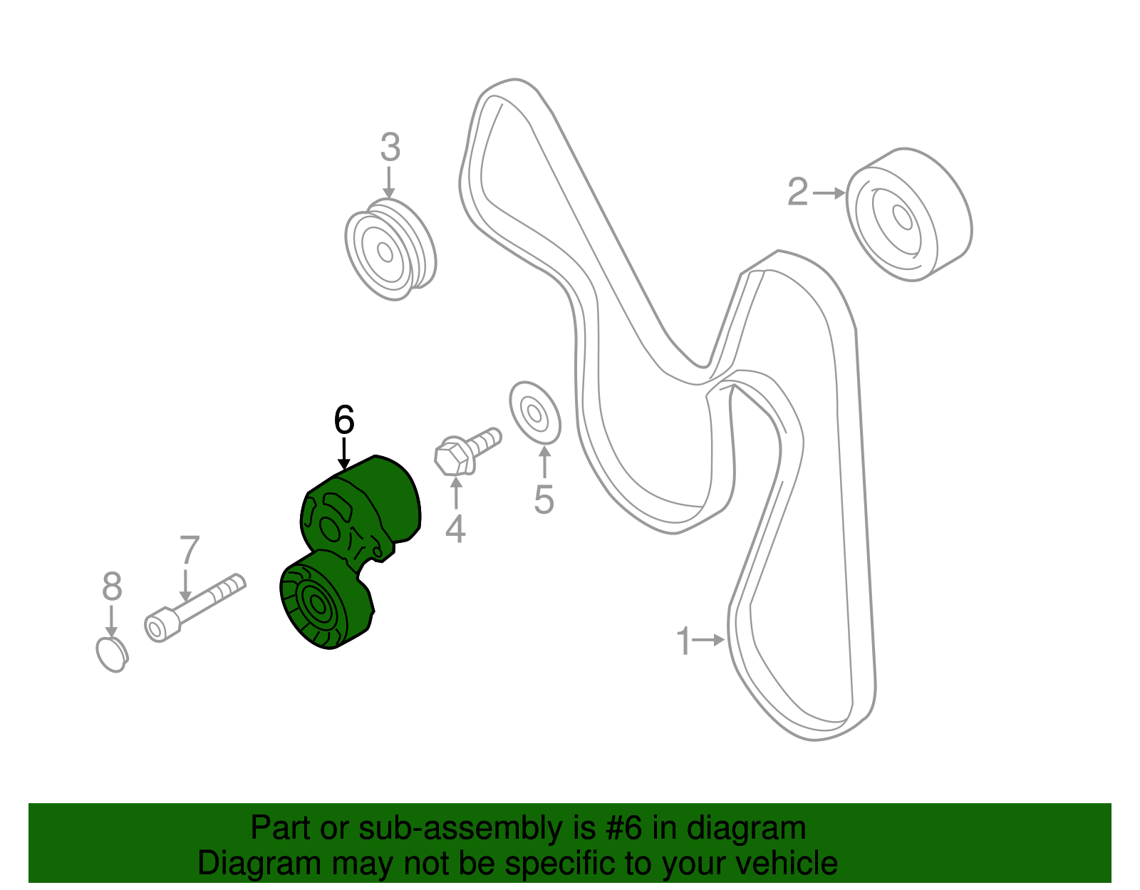 2013-2025 Toyota Accessory Drive Belt Tensioner Assembly SU003-00498 ...