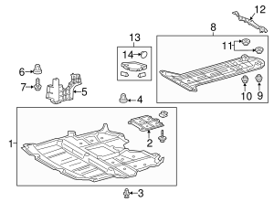 51410-24040 - Radiator Support Splash Shield 2015-2020 Lexus ...