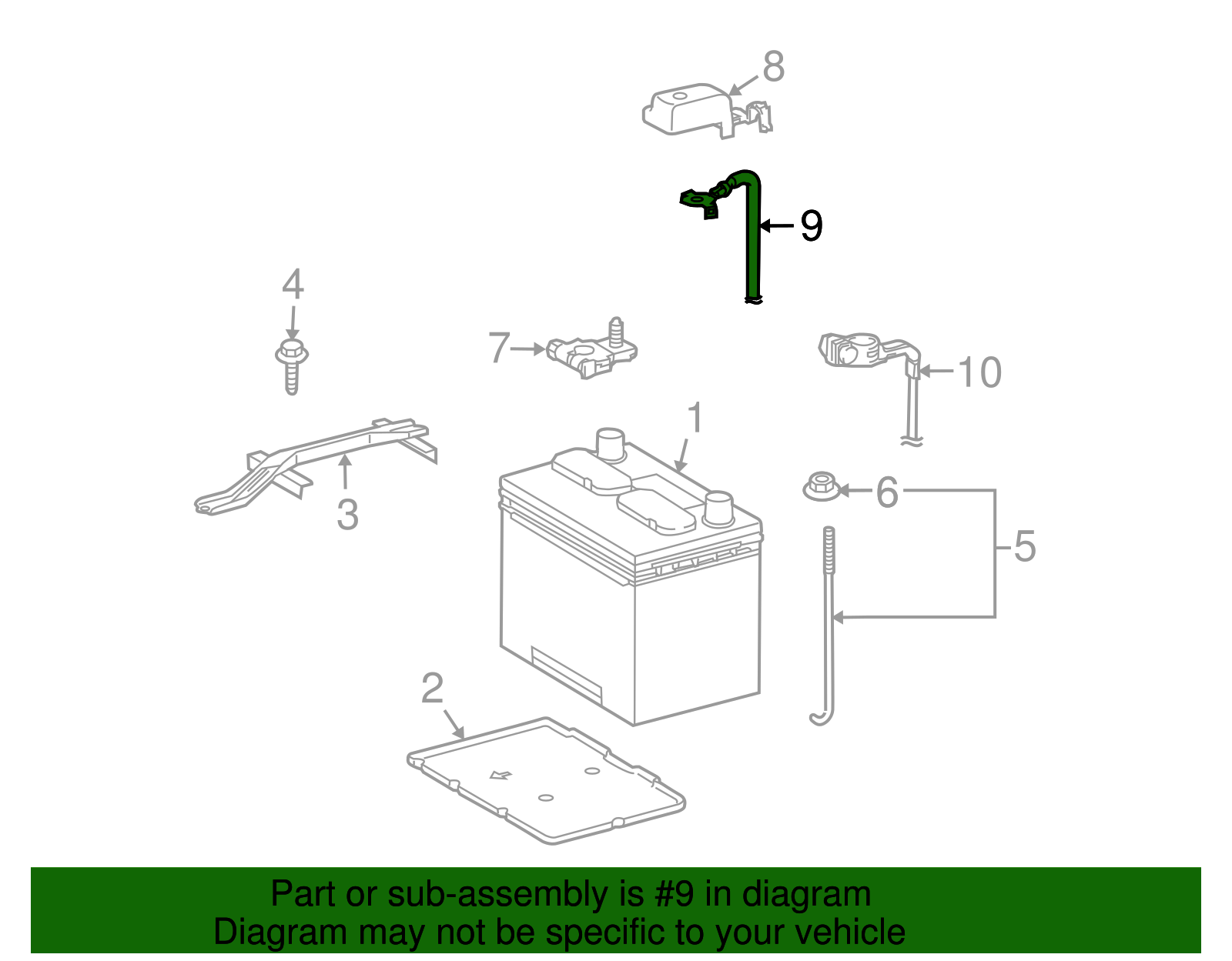 2004-2011 Toyota Battery Cable 82122-08020 | Toyota Parts Center