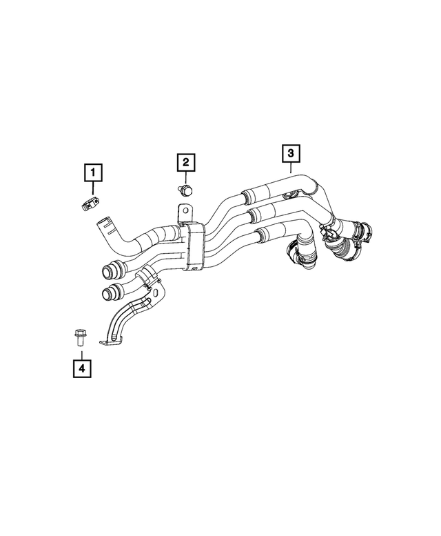 2023 Jeep Compass Heater Supply And Return Hose And Tube 68444067AB ...
