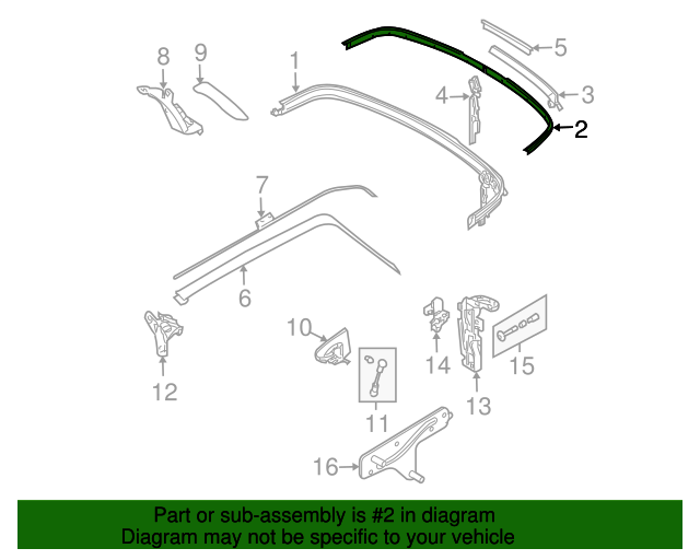 2005-2008 Mini Cooper Molding 51-13-7-123-438 | Mini Parts Direct