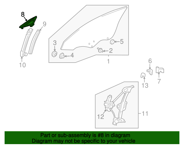 67864-AA010 - Door Seal 2004-2008 Toyota Solara | AutoNation Parts