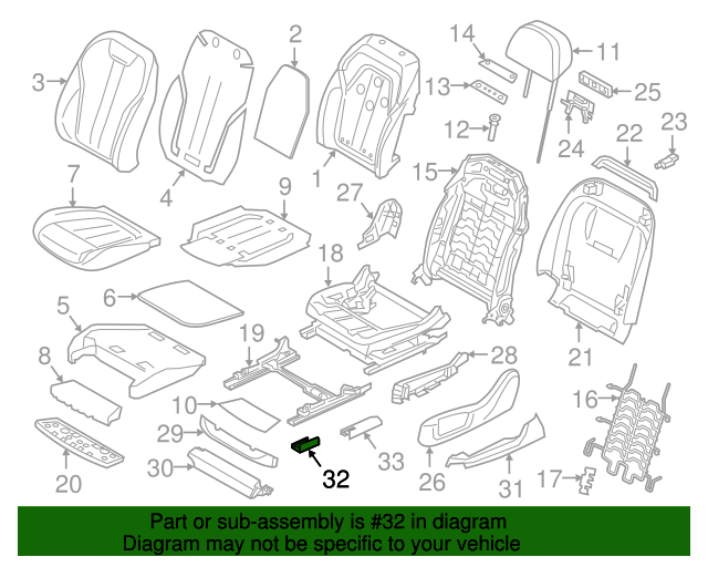 52107408214 - Ft End Track Cover 2016-2023 BMW | Genuine BMW Parts