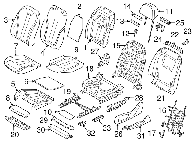 2016-2022 BMW Seat Track Cover 52-10-7-408-214 | AutoNationParts.com